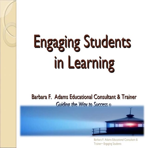Intro To Engaging Students In Learning Workshop Iv P P 97 2003 | PPT