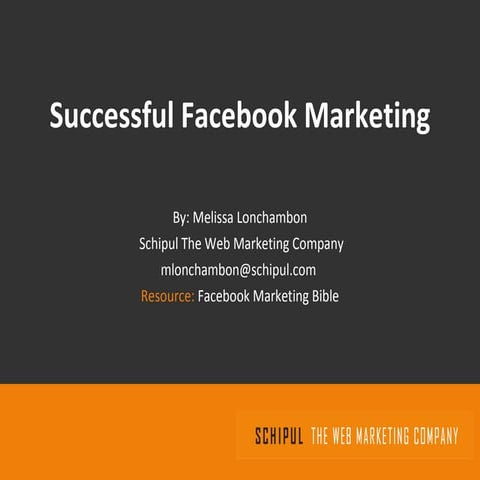Intro to Facebook Marketing | PPT | Social Networking | Internet