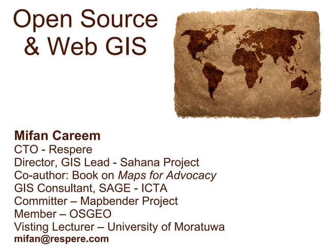 Introduction To Foss Gis Ppt