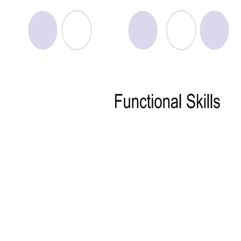 Intro to functional_skills_and_learning_log | PPT