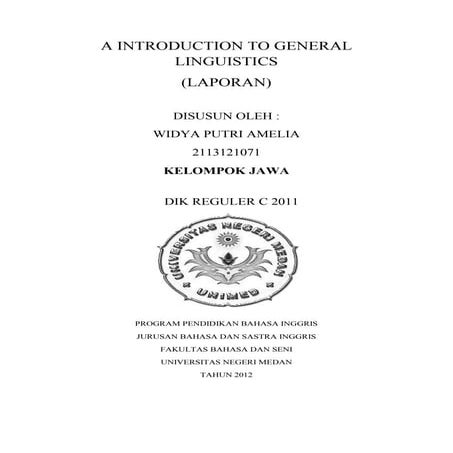 Intro to general linguistics cover | PDF