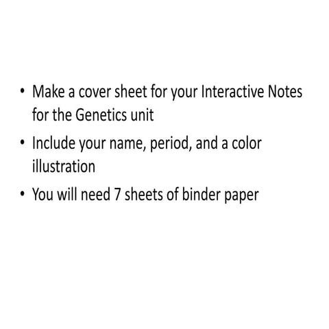 Genetics (2) | PPT