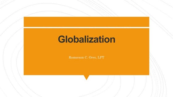 TCW CONCEPT MAP - Globalization (1).pdf | Business | Business and Finance