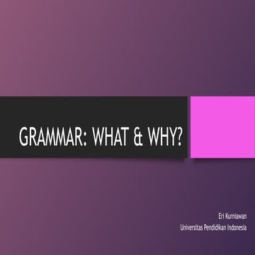 Why is Grammar Important for Us in Daily Lives? | PPT
