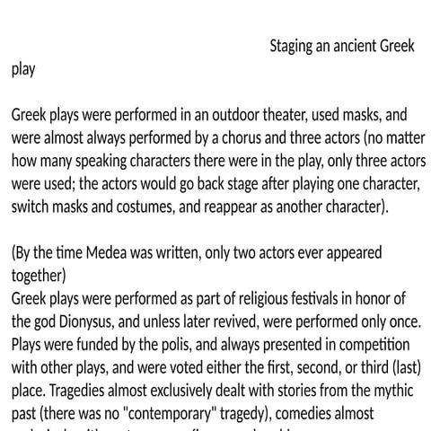 Introduction to Greek theatre conventions | PPTX