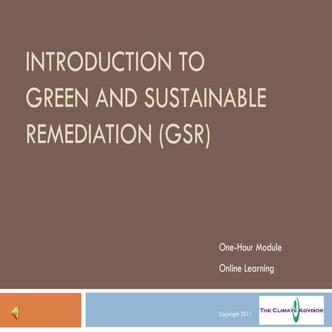 Green & Sustainable Remediation | PPT