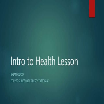 Intro to health lesson | PPT