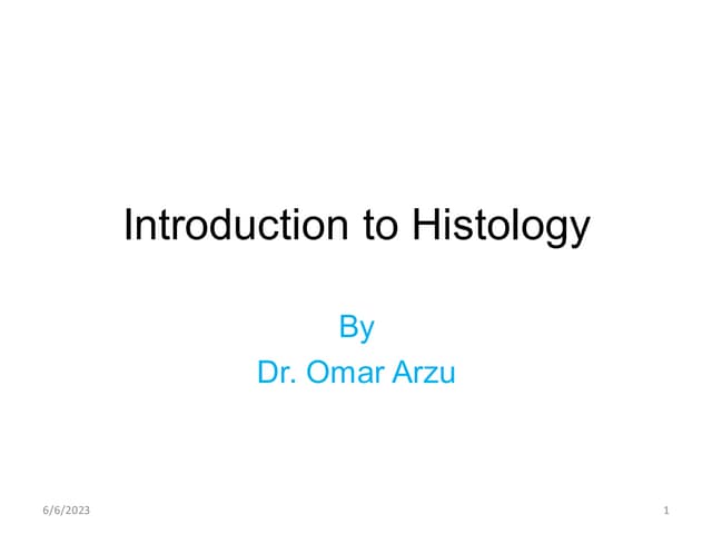 Introduction to Histology | PPT