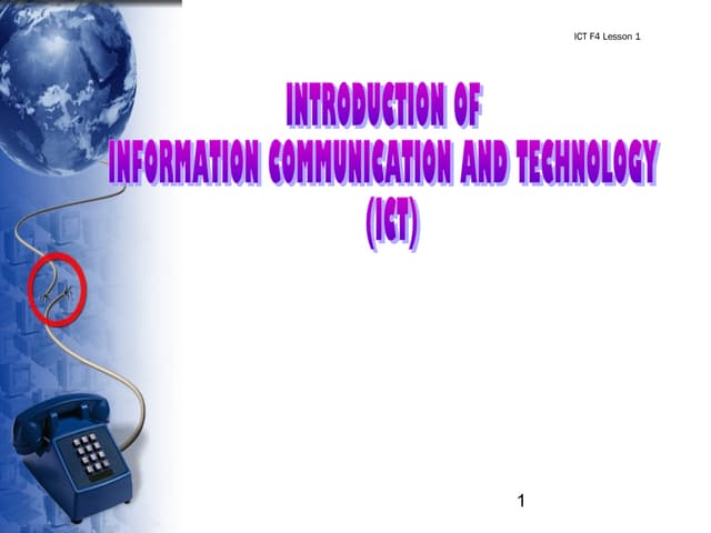 INTRODUCTION TO ICT | PPT