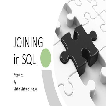 JOINING with SQL | PPTX