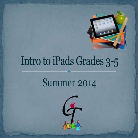 Intro to iPads - Grades 3-5 | PPTX