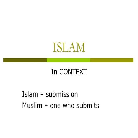 Intro to islam | PPT