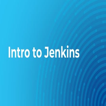 Introduction to Jenkins as a CI/CD Platform | PPTX