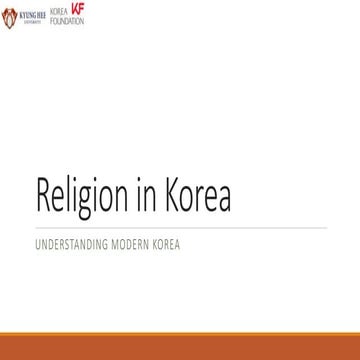 Intro to Korea (7) - Religion in Korea | PPTX