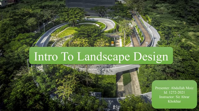Principles and elements of landscape gardening | PPTX