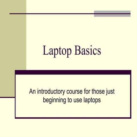 Pc laptop 101 learn the basics | PDF