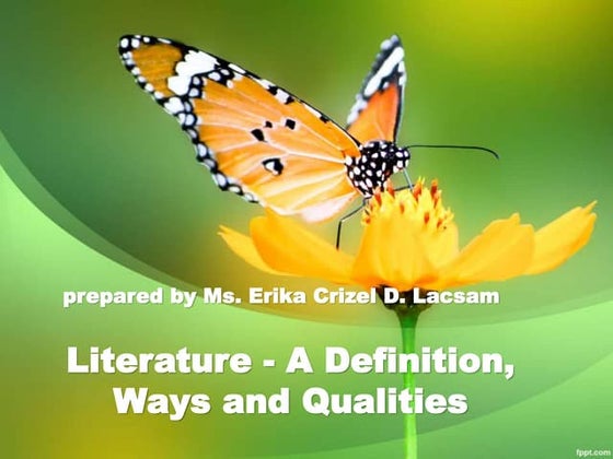 Introduction to Literature | PPTX | Books and Literature