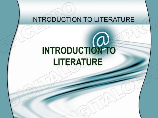 What is literature | PPTX