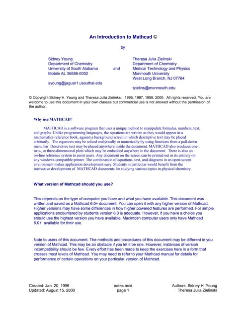 Mathcad Prime presentation slides introduction | PPTX