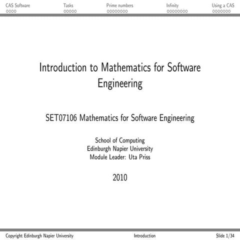 Intro to maths for software eng | PDF | Computer Software and ...