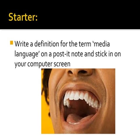 Intro to media language | PPT