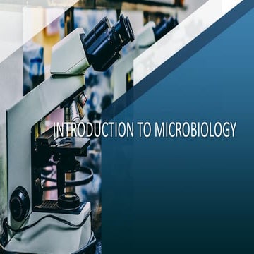 Introduction to microbiology lecture 1.pptx | Infectious Diseases ...
