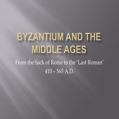 Byzantium And The Middle Ages Part 2 | PDF