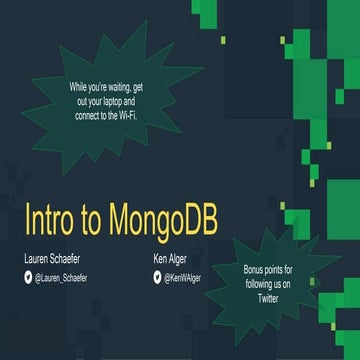 Intro To Mongodb Workshop Ppt