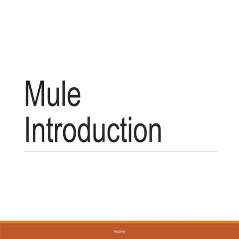 Intro to mule | PPT