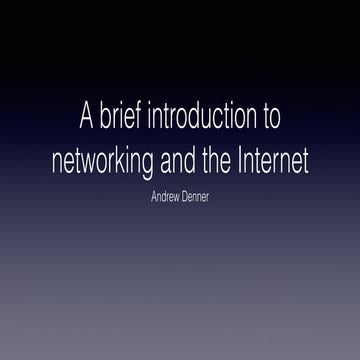 Intro To Networking Ppt