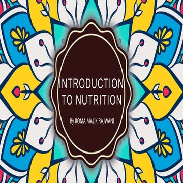 Introduction to nutrition | PPT