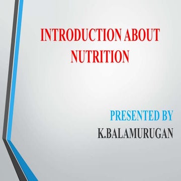 Introduction about Nutrition / NUTRACEUTICALS | PPT