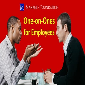 Introduction to One on-Ones for Employees | PDF