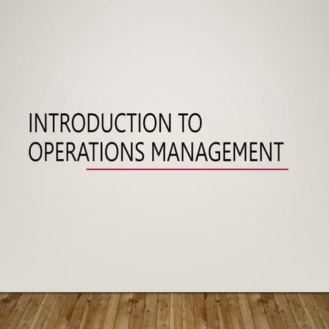 Intro to Operations Management .ppt