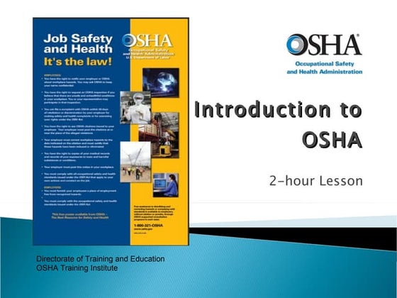 Worker Safety / OSHA | PPT