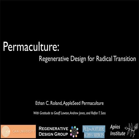 Permaculture: Regenerative Design for Radical Transition | PDF