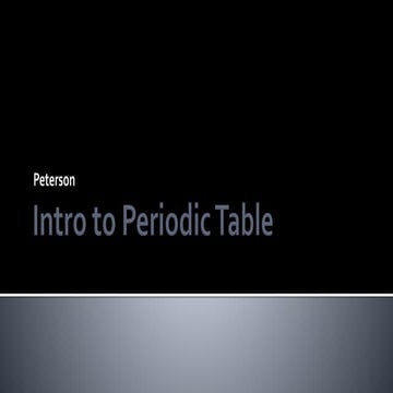 Intro to Periodic Table | PPTX