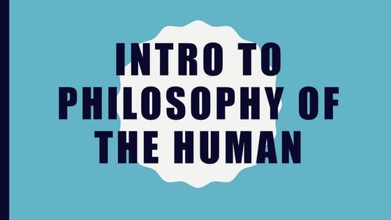 Introduction to the Philosophy of the Human Person - Introduction to ...