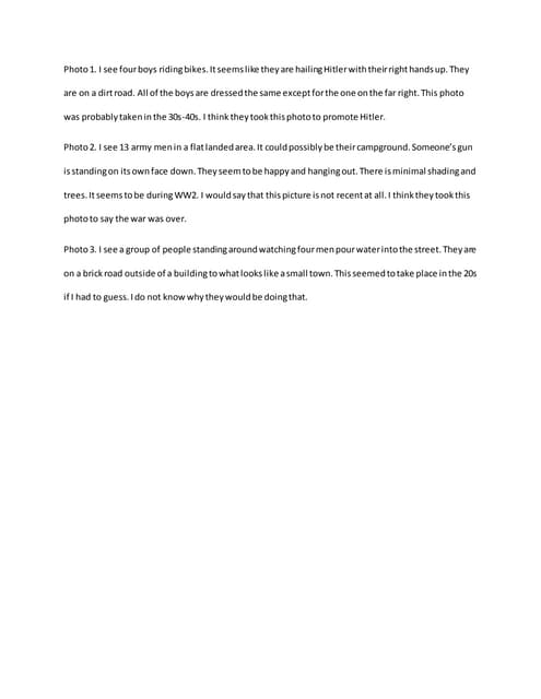 FYS Individual Picture Analysis | PDF | Cycling | Sports