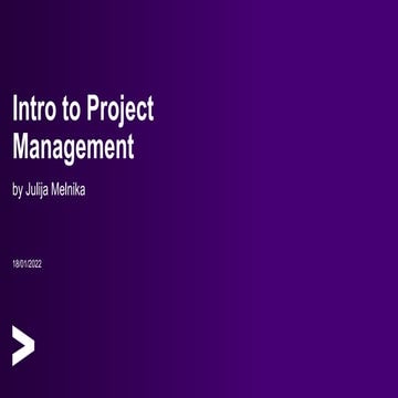 Intro to Project Management/Waterfall 2022 | PPT