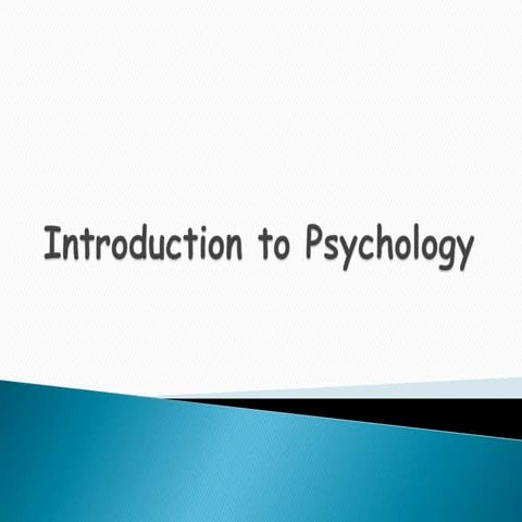 Intro to psychology first class | PPTX