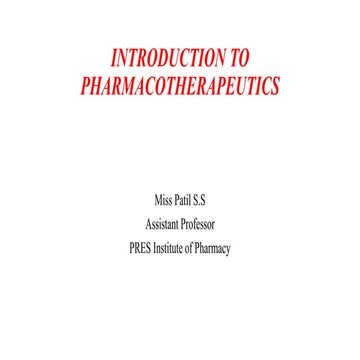 INTRO TO PTT1.pptx pharmacotherapeutics t | PPT