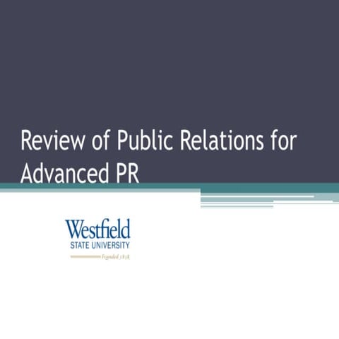 Intro to public relations for advanced pr | PDF