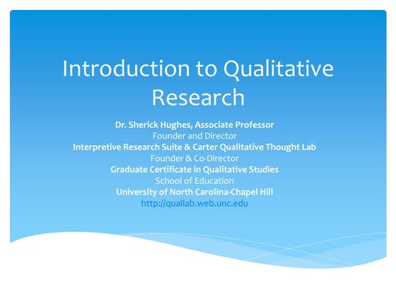 Qualitative research methodology | PPTX | Science