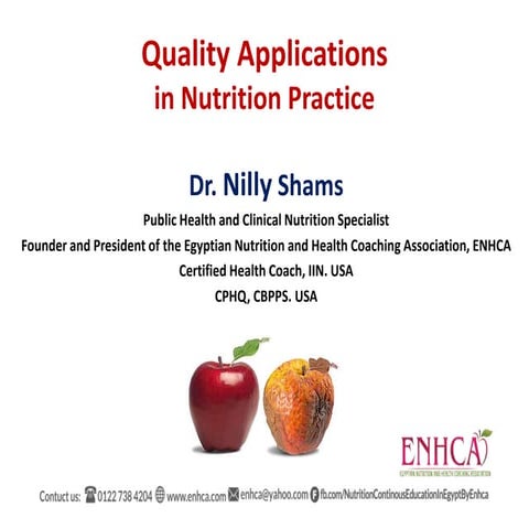 Quality Applications in Nutrition Practice | PPSX