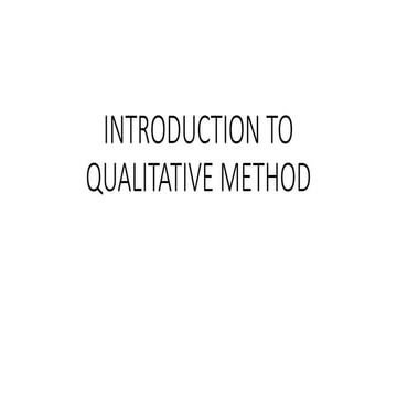 INTRODUCTION TO QUANTITATIVE METHOD IN RESEARCH | PPT