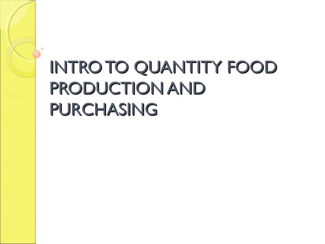 FOOD SERVICE SYSTEM | PPTX