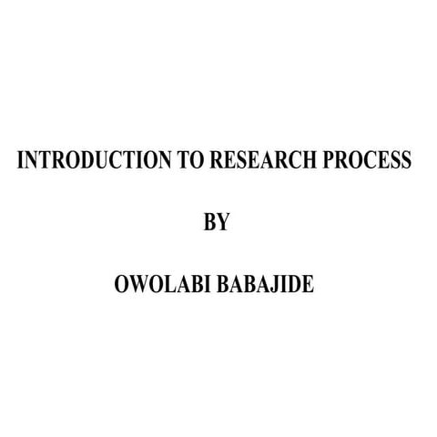 Chapter 1-INTRODUCTION TO RESEARCH | PPT