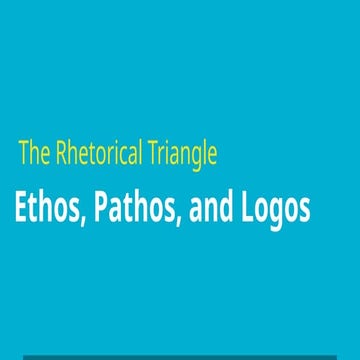 Introduction to Rhetoric and the Rhetorical Triangle | PPTX