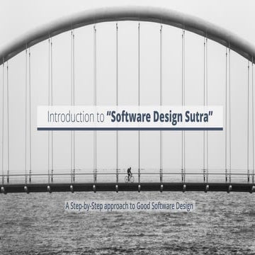 Introduction to Software Design Sutra | PPT
